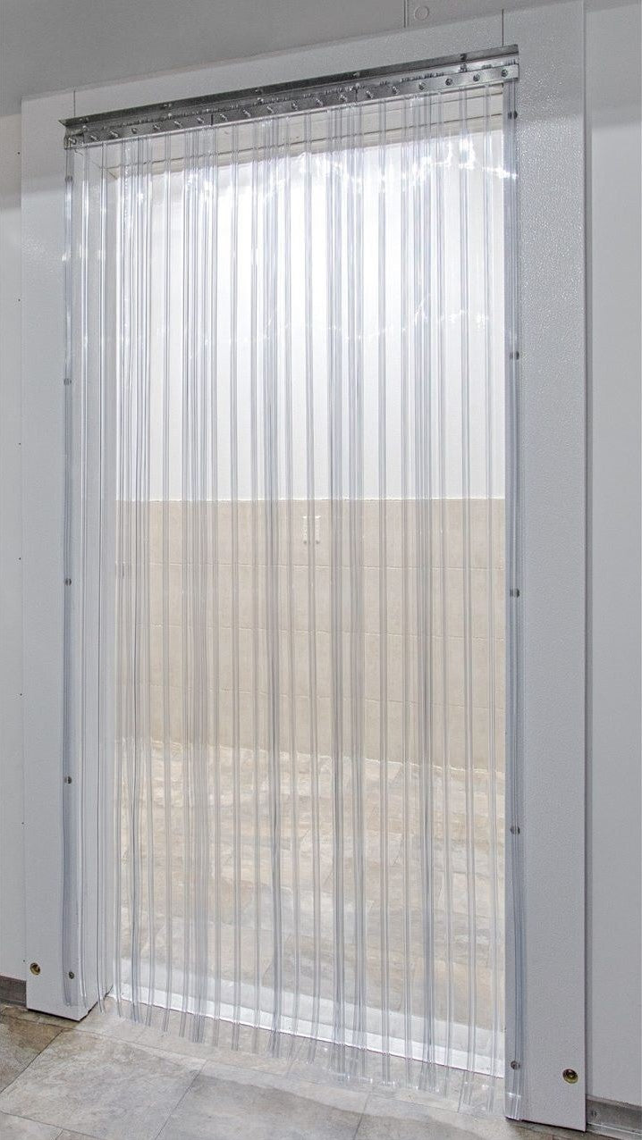 Low-Temp Ribbed Clear Strip Curtain Kit - Select Your Size – Plastic ...
