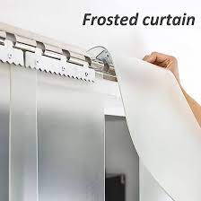 Frosted Strip Curtain - Custom Size - Complete Kit with Strips, Hanger ...