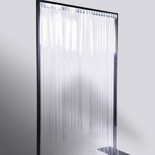 Standard Ribbed Clear Strip Curtain Kit - Select Your Size – Plastic ...